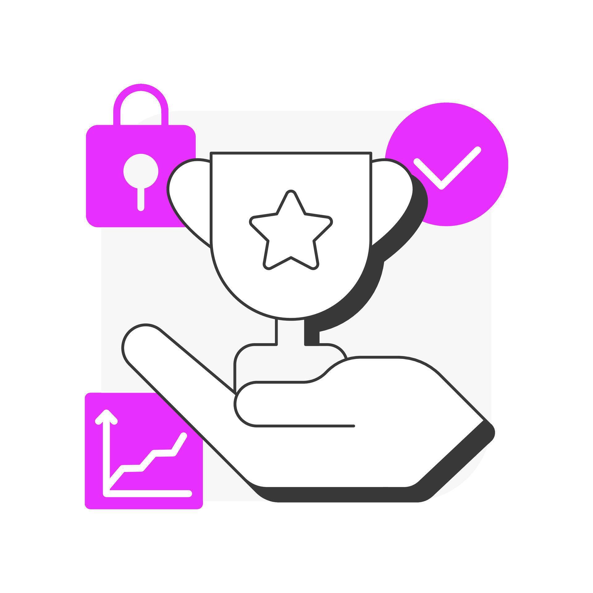 Reinforcement flat outline concept icon. Making transformation stick ...