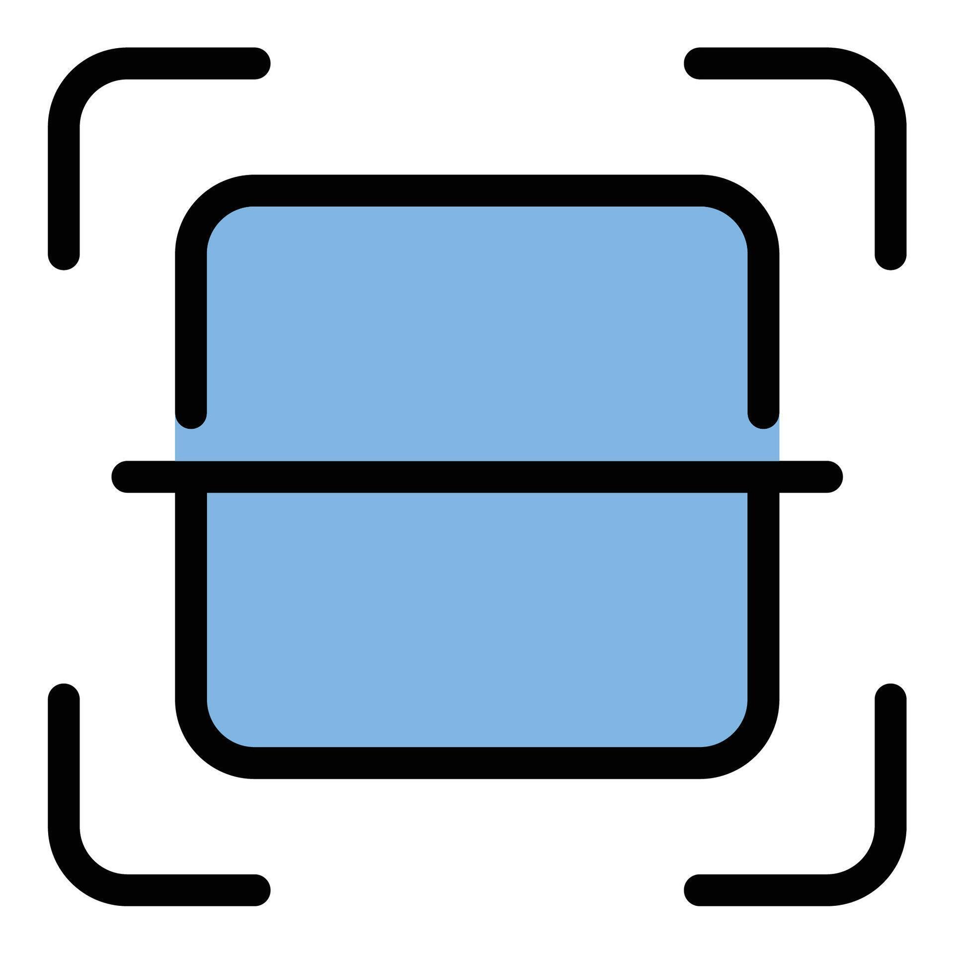 Scanner icon flat line style illustration representing document digitization and data capture ...