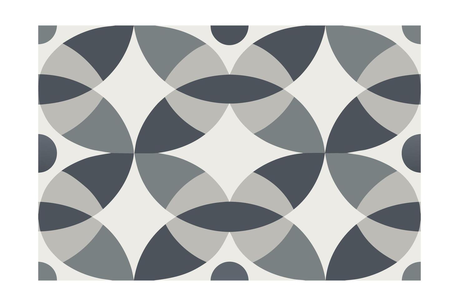 Geometric Pattern in Gray with Overlapping Arcs Circular Shapes on abstract 68107495 Vector Art ...