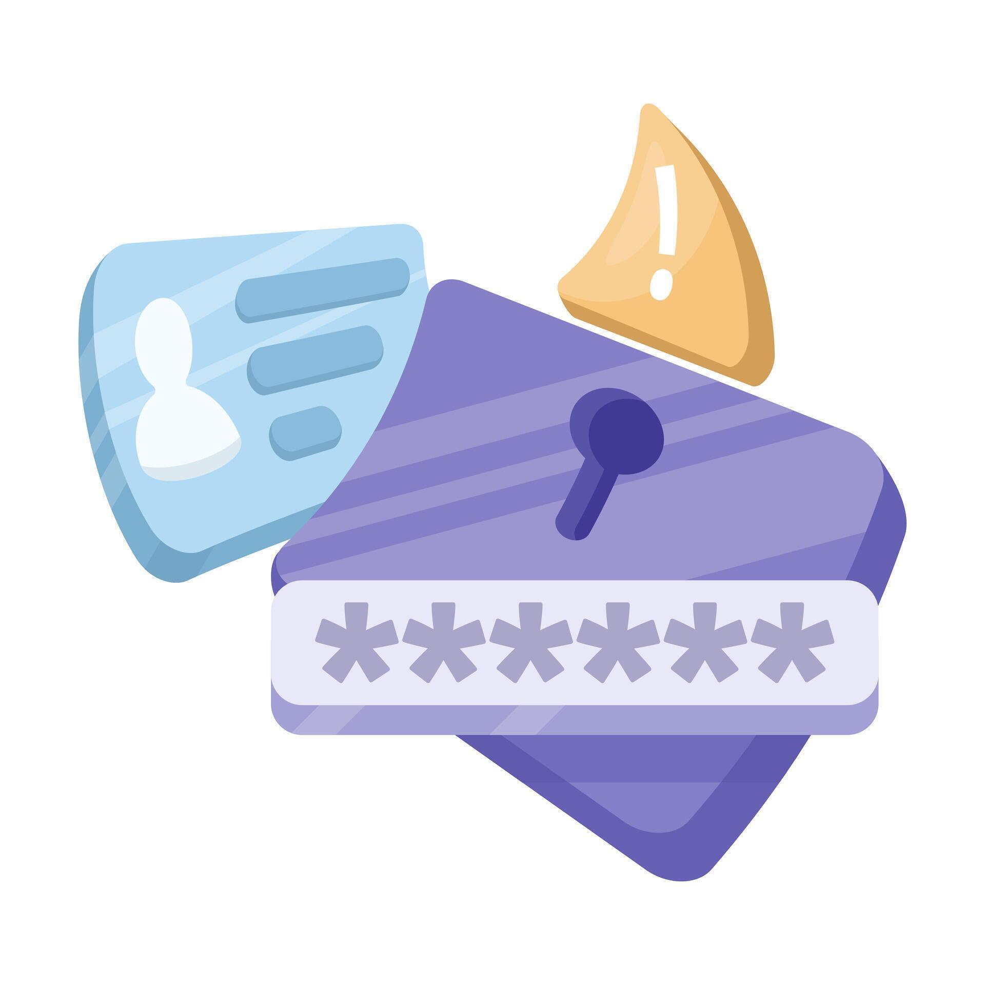 Incorrect Password Concept Incorrect Password Notification With Warning Sign Symbol Error