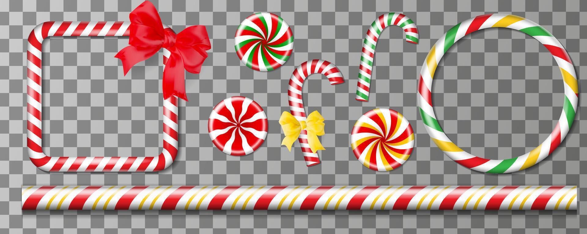 Colorful Candy Candy Canes and Bows for Holidays 68181680 Vector Art at ...