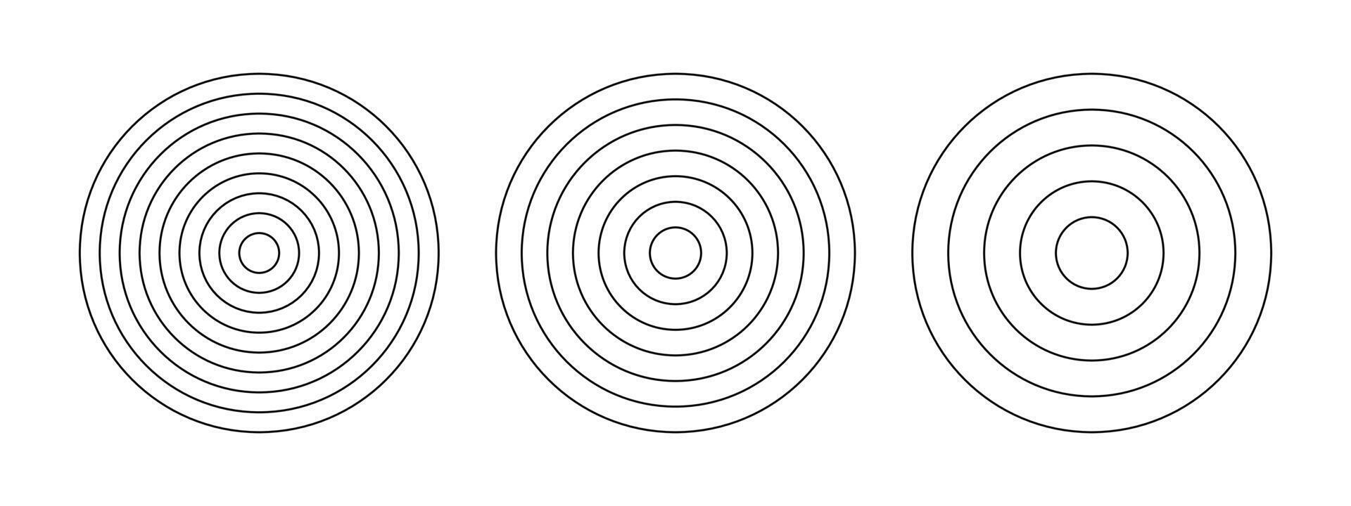 Polar grids concentric circles. Wheel of life or habits tracker. Circle ...