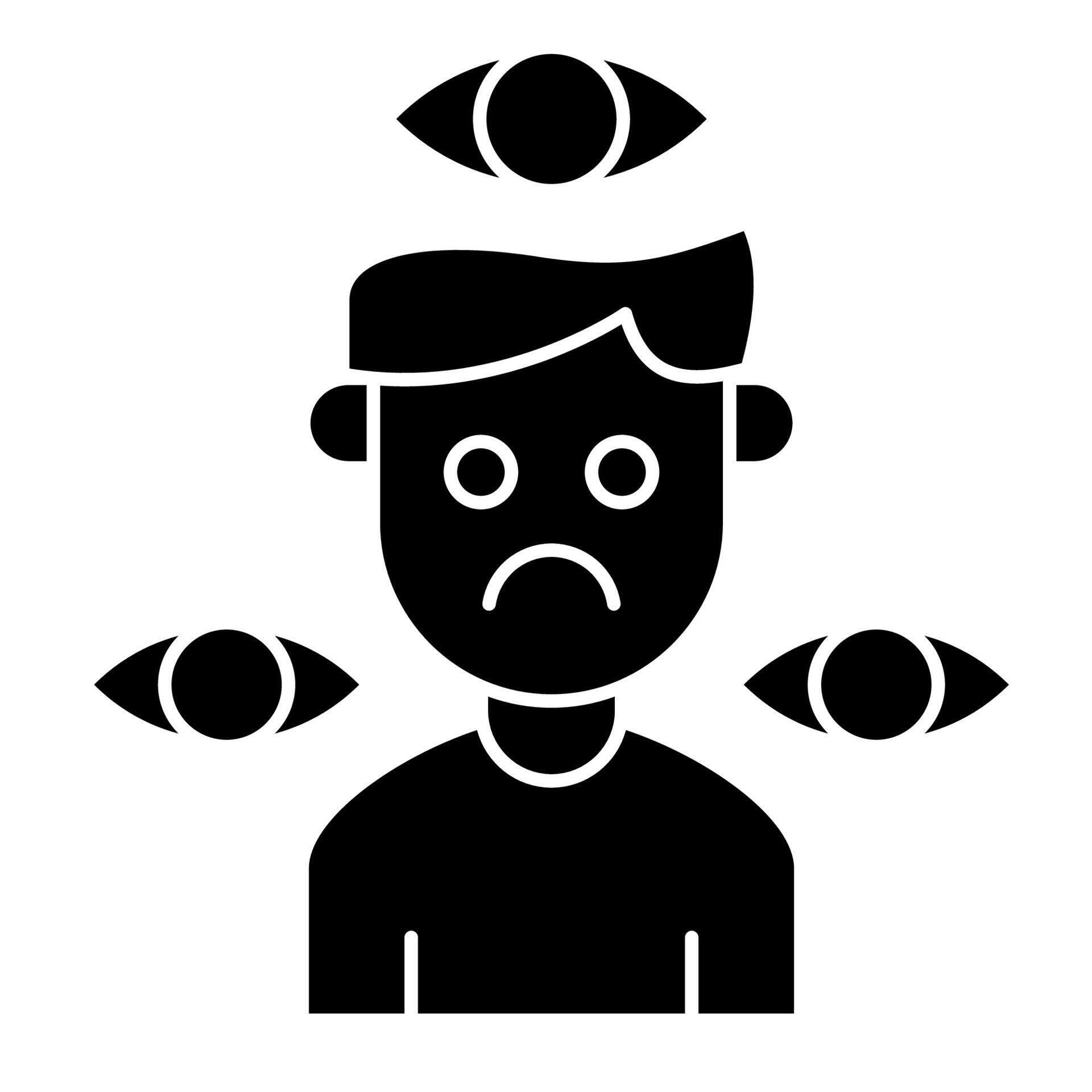 Split Perception Solid icon 68215788 Vector Art at Vecteezy