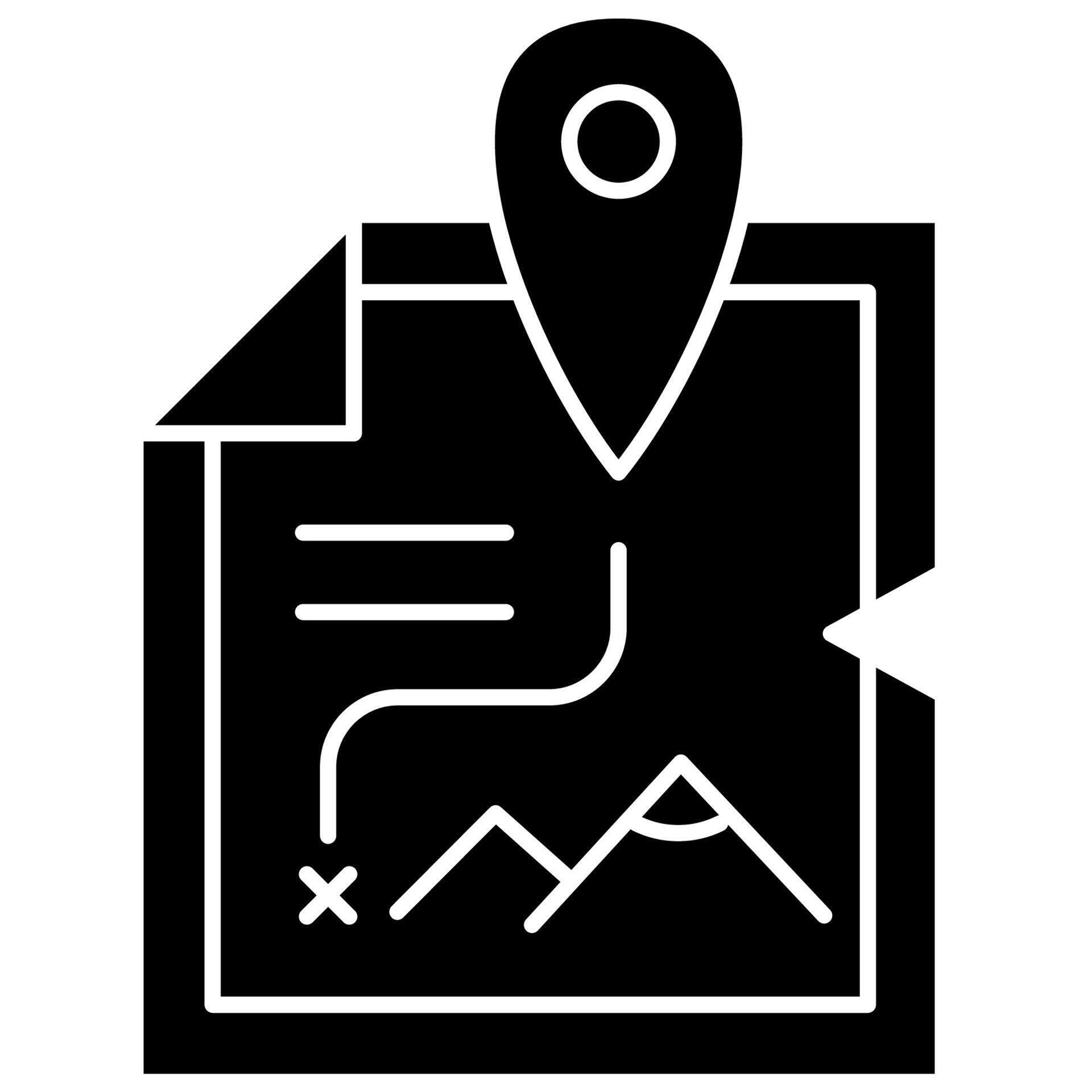 Interactive Quest Map Solid icon 68215923 Vector Art at Vecteezy