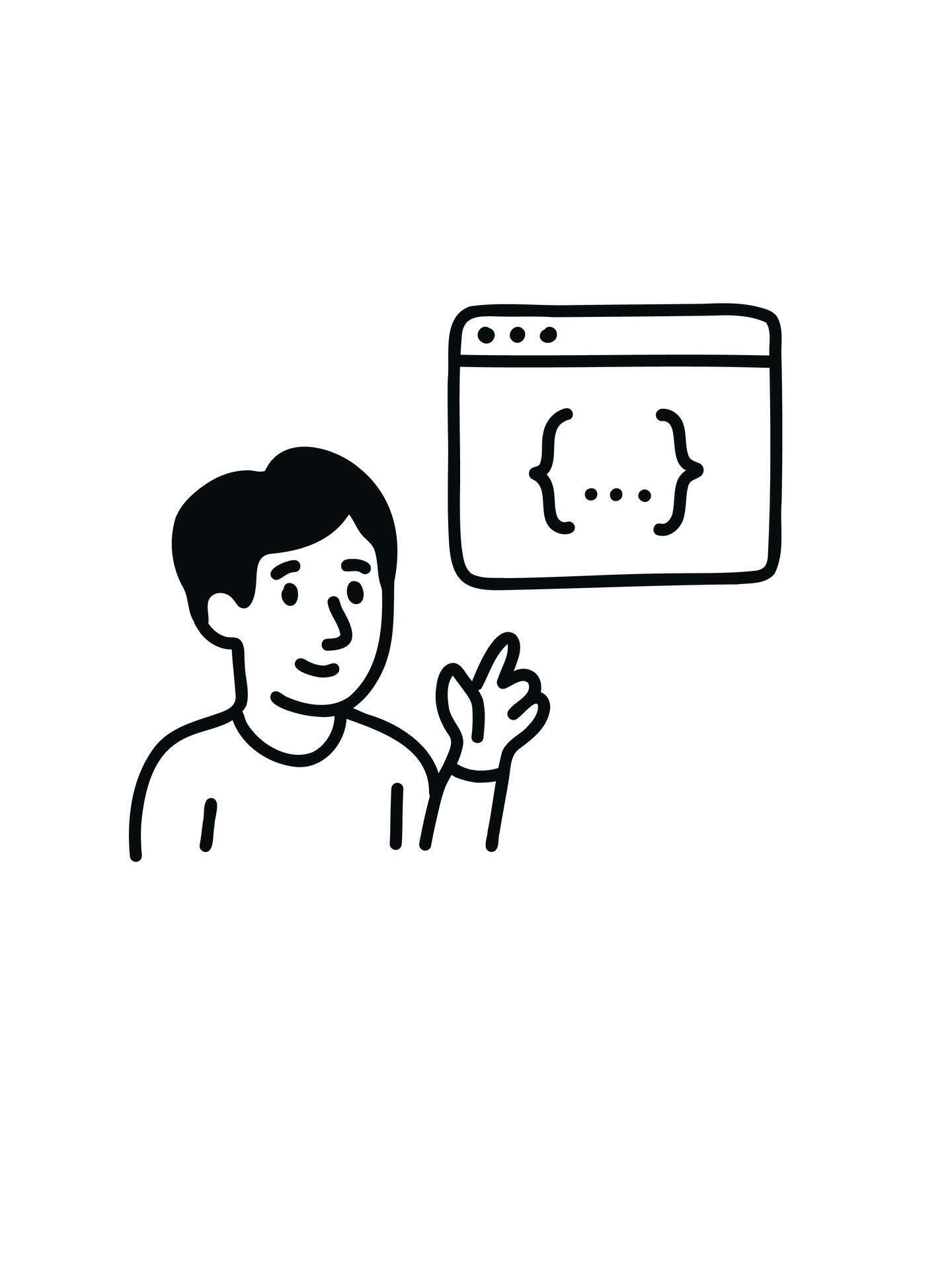 developer explains code, code explanation 68275212 Vector Art at Vecteezy
