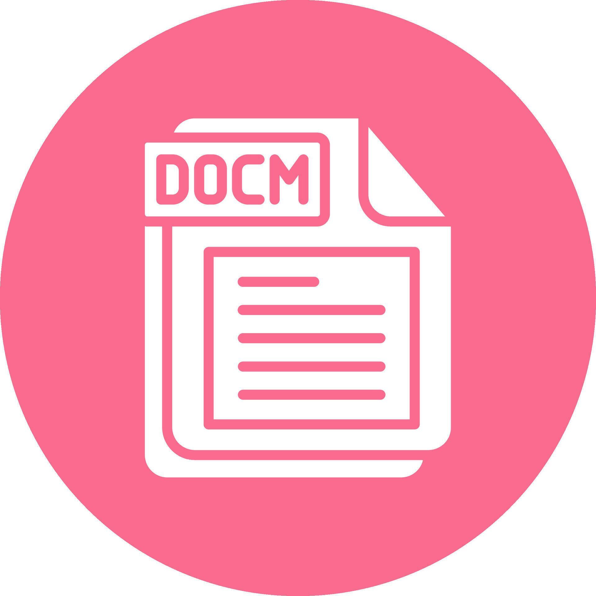 DOCM Simplified Line Mark 68310407 Vector Art at Vecteezy