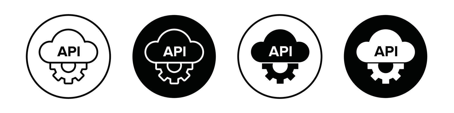 API icon designs for ui 68381995 Vector Art at Vecteezy