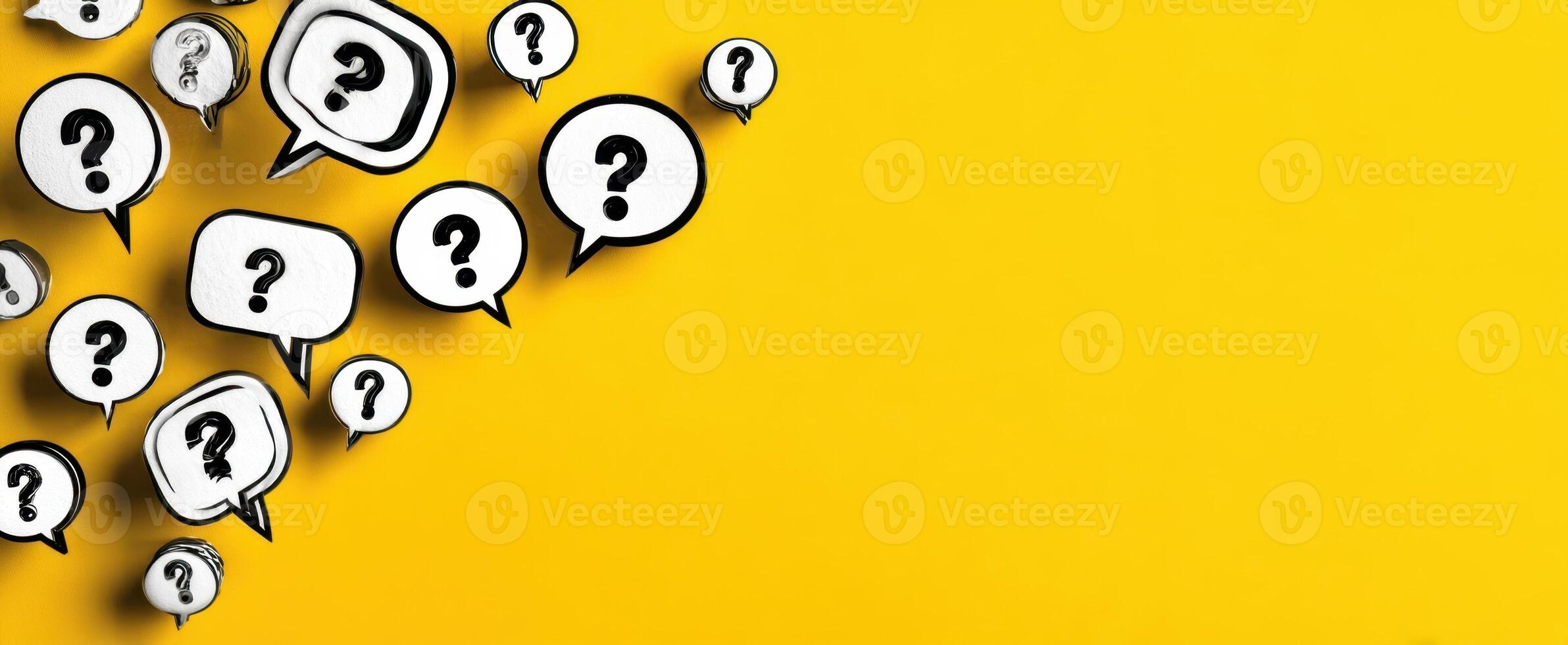 The colorful collection of question mark speech bubbles on a bright background 68382928 Stock ...