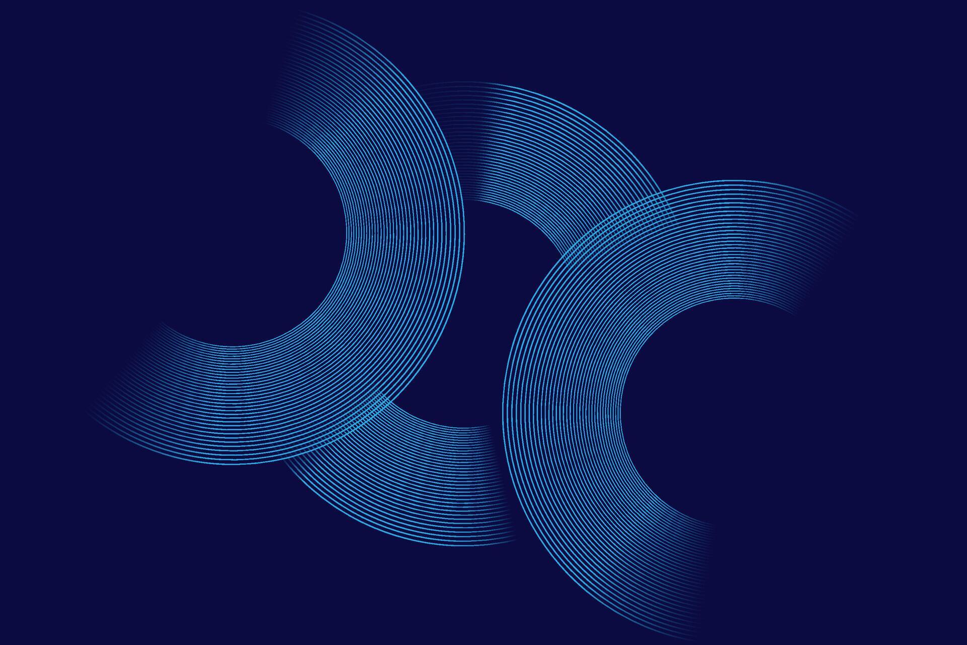 Abstract Blue Circular Line Pattern on Dark Background 68439828 Vector ...