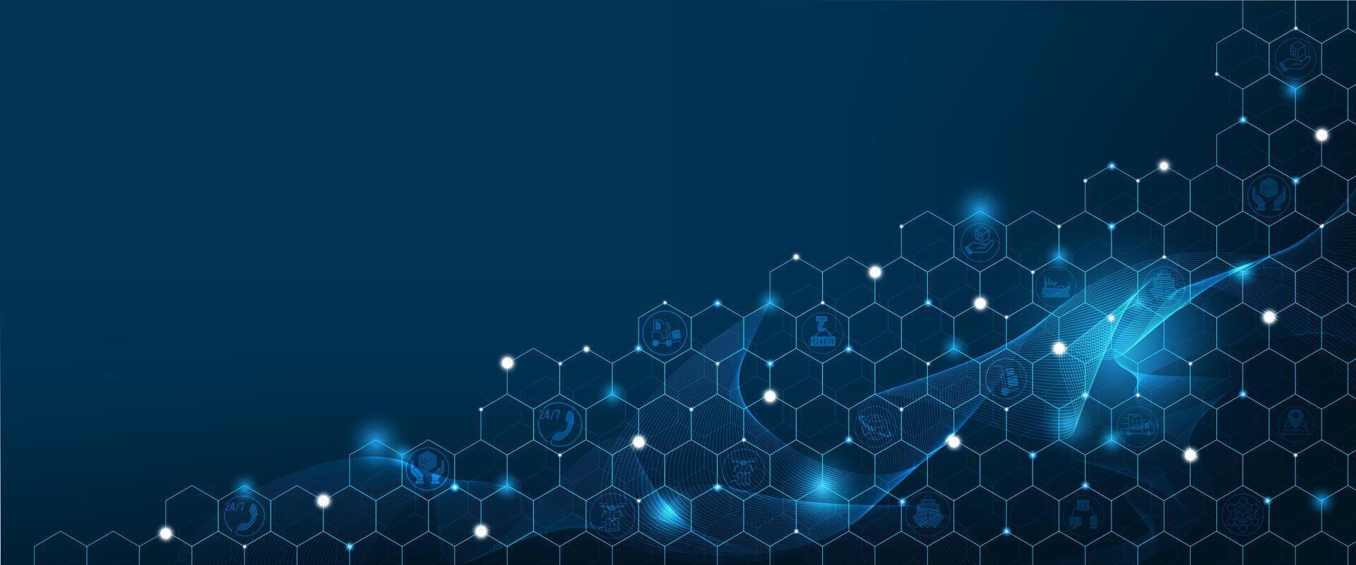 Innovative Hexagonal Technology Background Design 68467263 Vector Art at Vecteezy