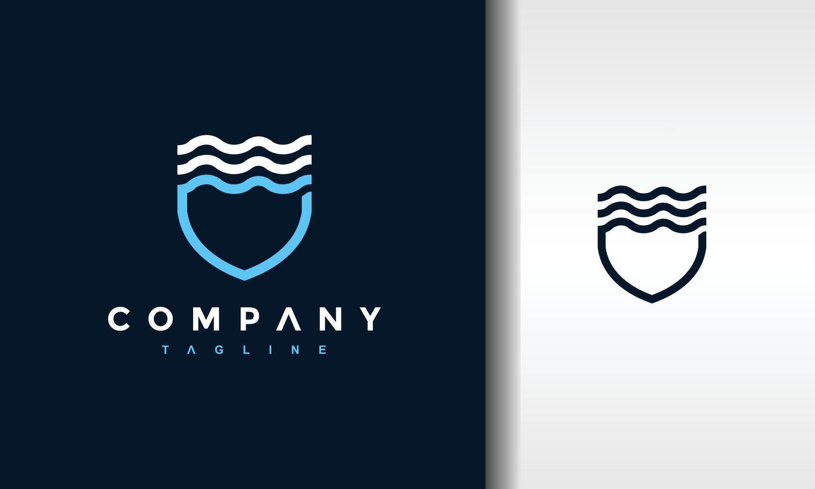 water outline logo shield 68470107 Vector Art at Vecteezy