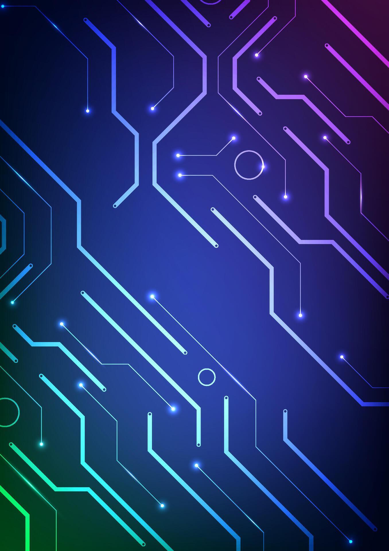 Digital technology circuit background. Design for system futuristic abstract quantum cyber ...