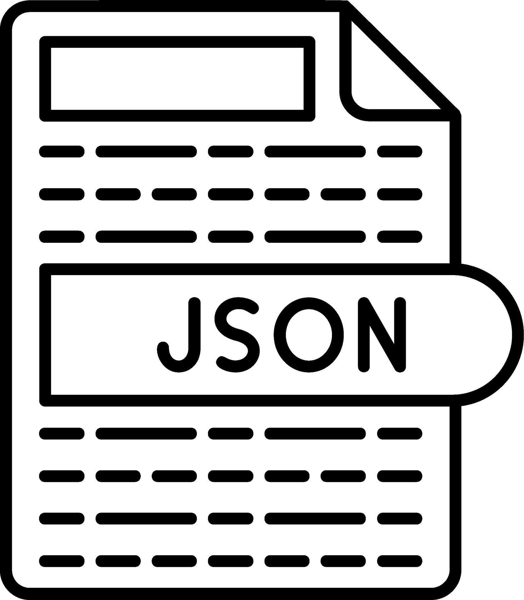 JSON Outline Style Icon 68616741 Vector Art at Vecteezy