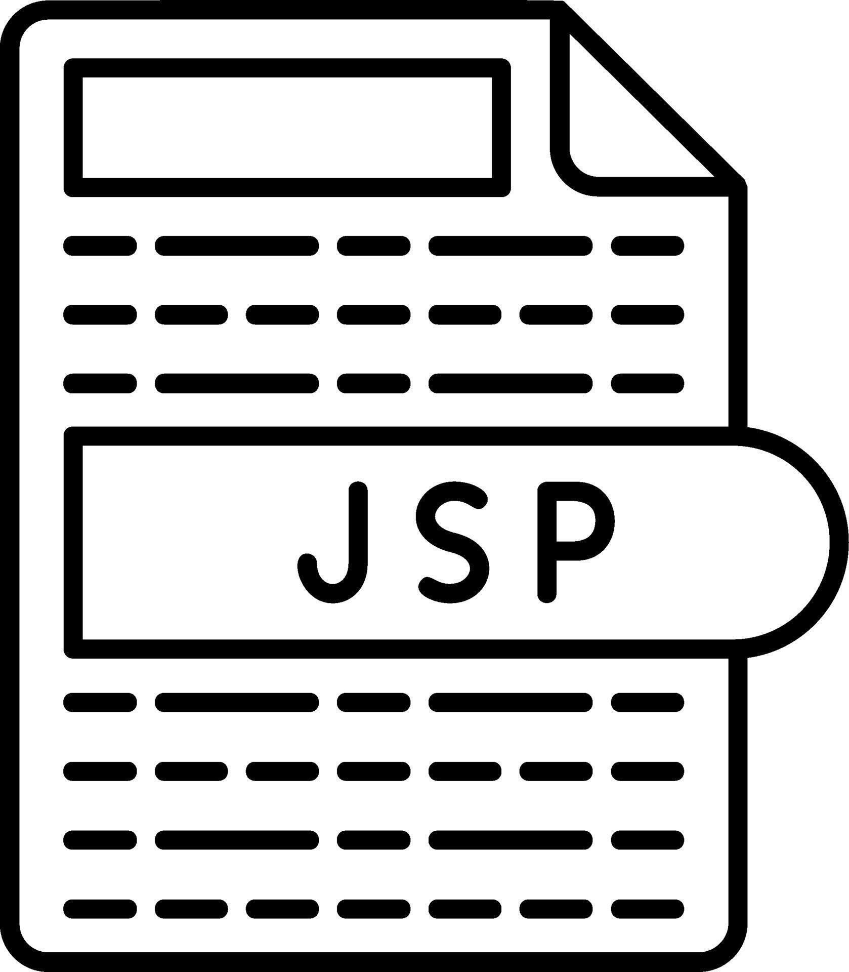 JSP Outline Style Icon 68616849 Vector Art at Vecteezy