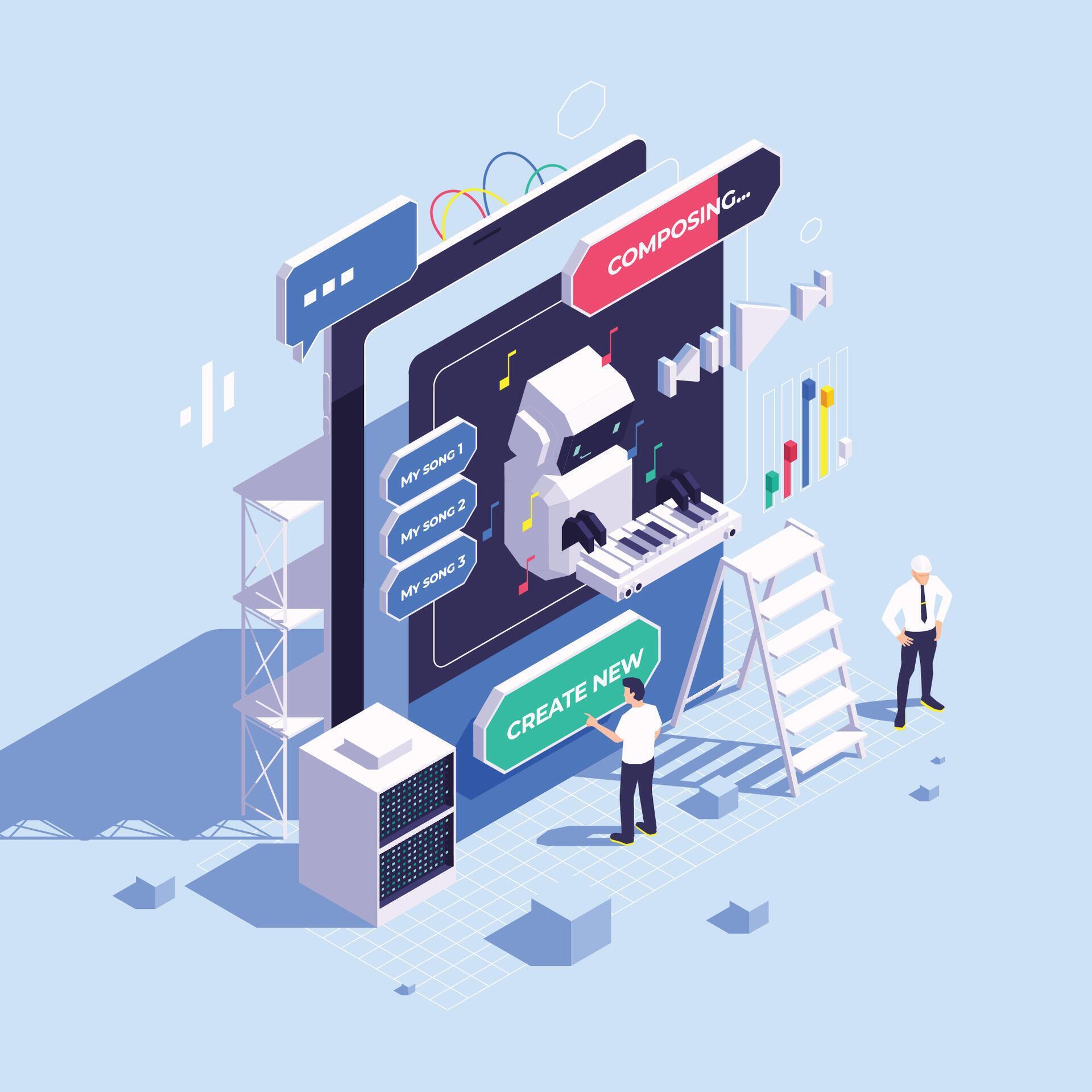 Music Composition Interface Concept for Creators 68638310 Vector Art at ...