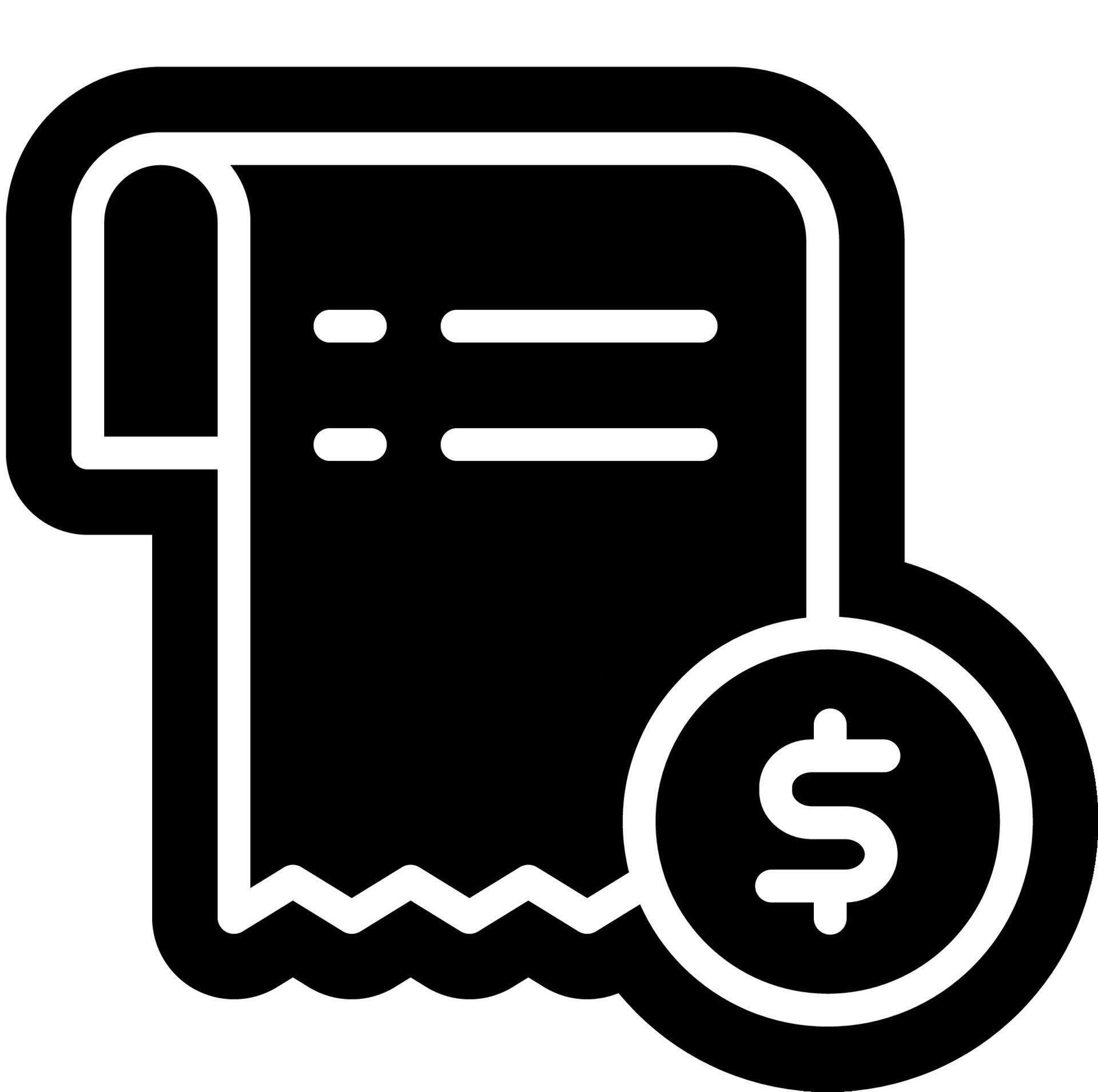 E-Bill solid Icon 68690705 Vector Art at Vecteezy