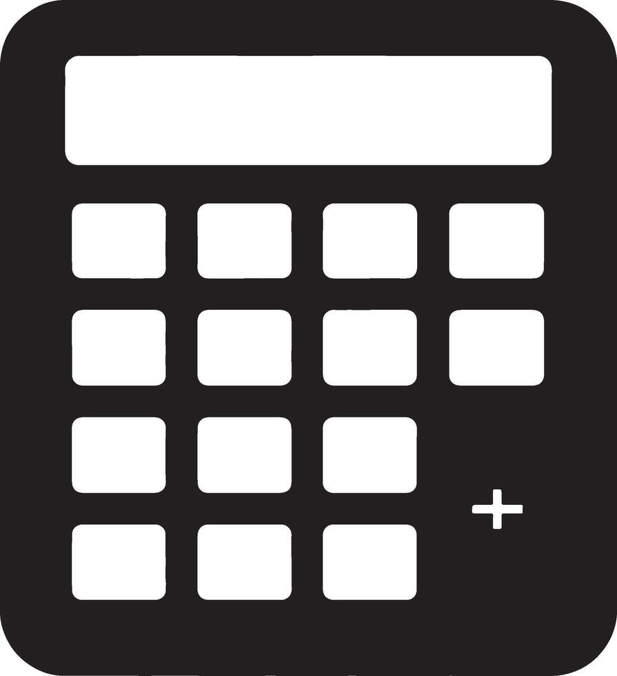 black calculator solid icon, mathematical computation and financial ...