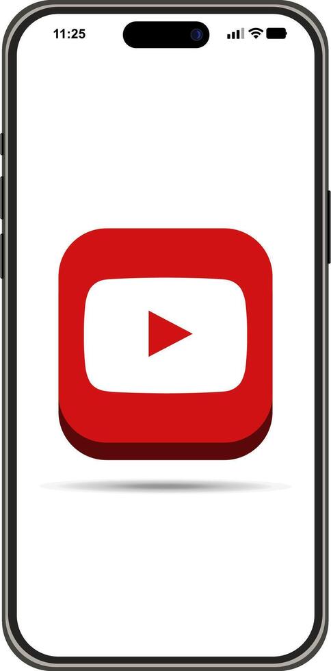 Modern YouTube app interface on a smartphone screen, 68698289 Vector ...