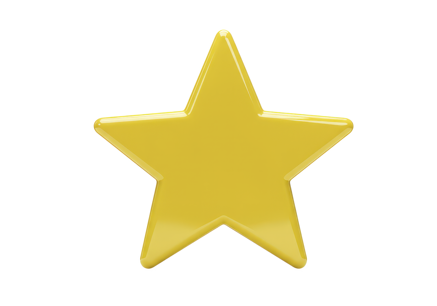 Glossy Yellow Star Icon 68710302 PNG