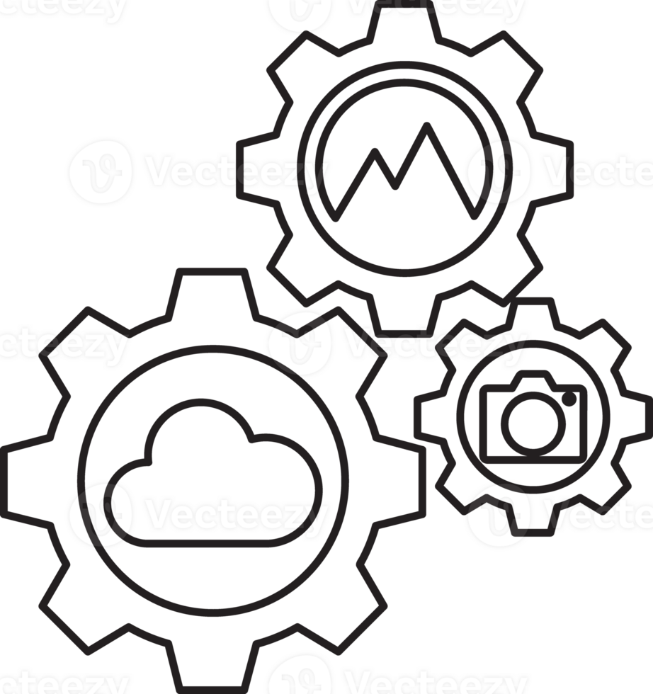 outline image cloud computing setting icon 68762146 PNG