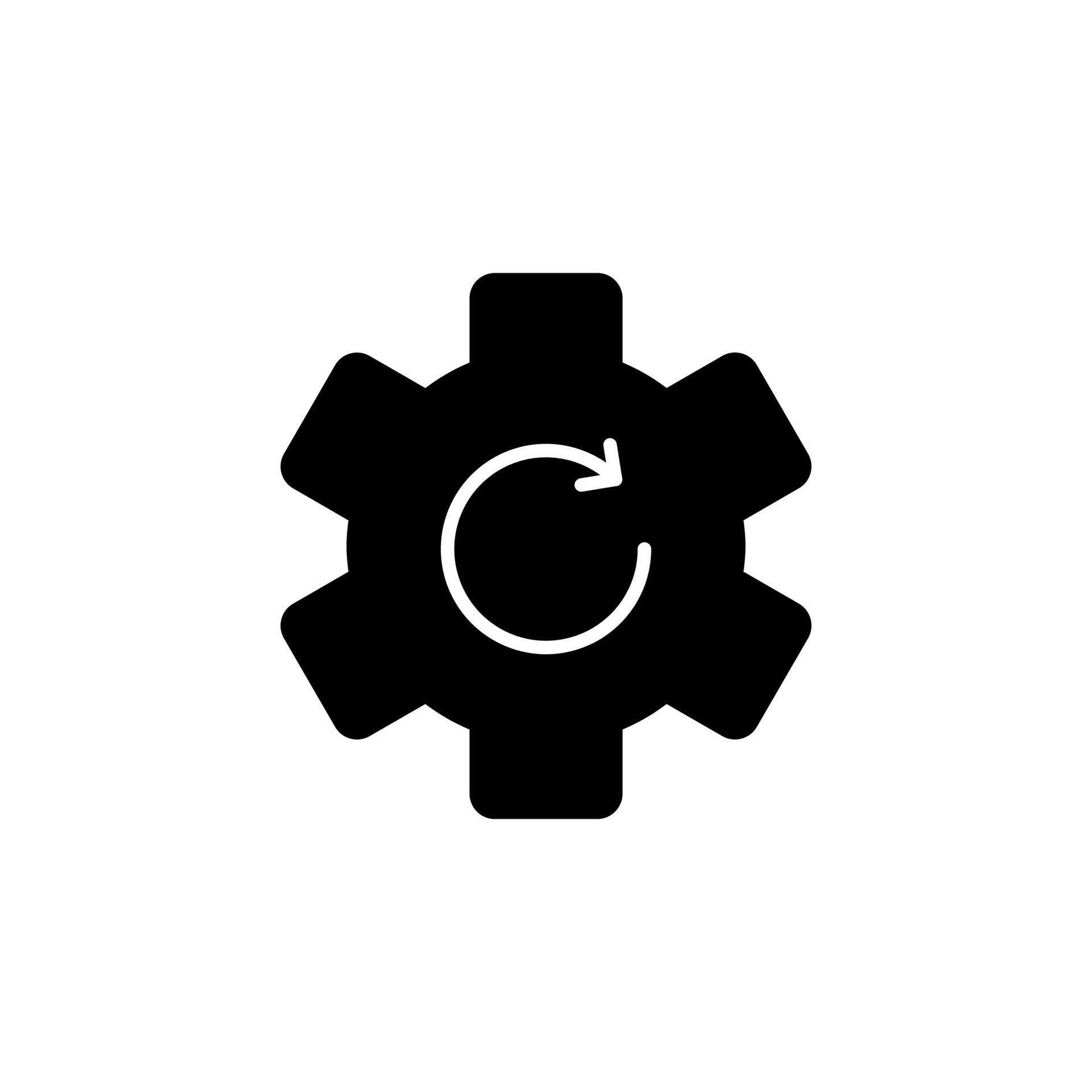 System Update Solid Icon for Mobile Interface 68795975 Vector Art at ...