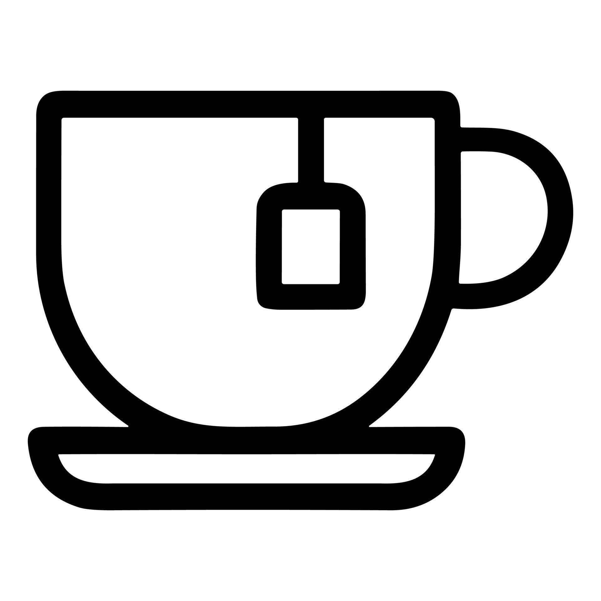 Simple Outline Tea Cup with Teabag Line Art Icon Design 68805155 Vector Art at Vecteezy