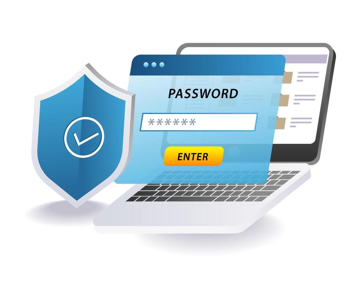 Computer security password technology 68807081 Vector Art at Vecteezy