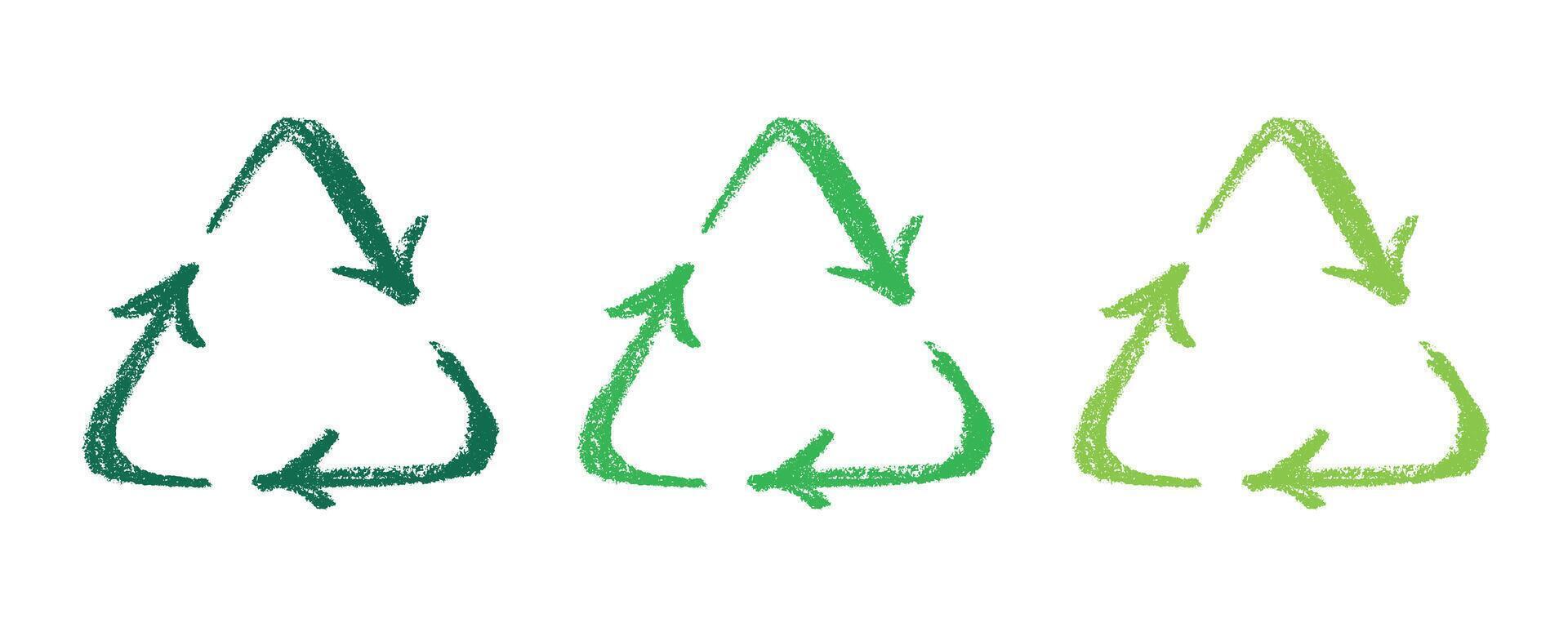 ecology recycling Hand drawn recycle arrow icon Recycling resources ...