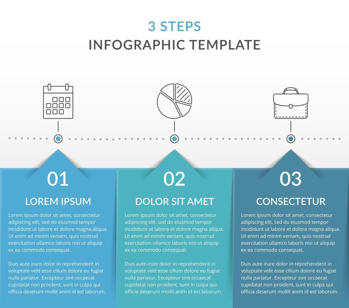 Infographic template with 3 steps, process chart 68887188 Vector Art at Vecteezy
