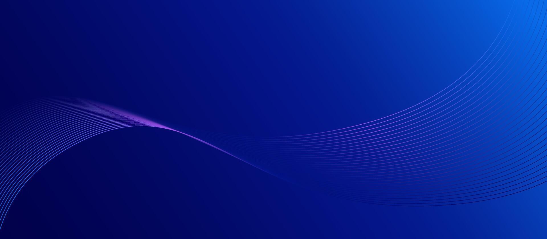 Blue Minimal Dynamic Curved Lines Abstract Futuristic Hi Technology