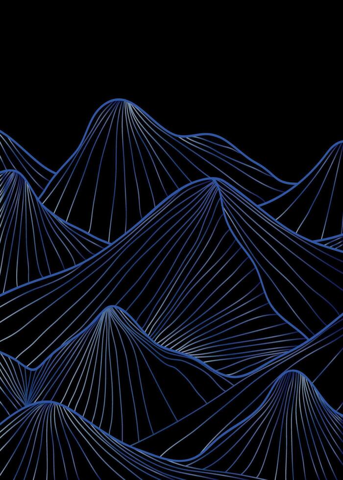 Mountain line arts illustration. Hand drawn style. Abstract mountain contemporary aesthetic ...