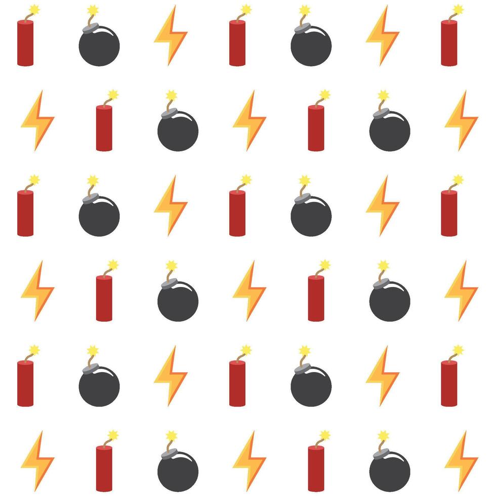 Explosive items pattern. 69118393 Vector Art at Vecteezy