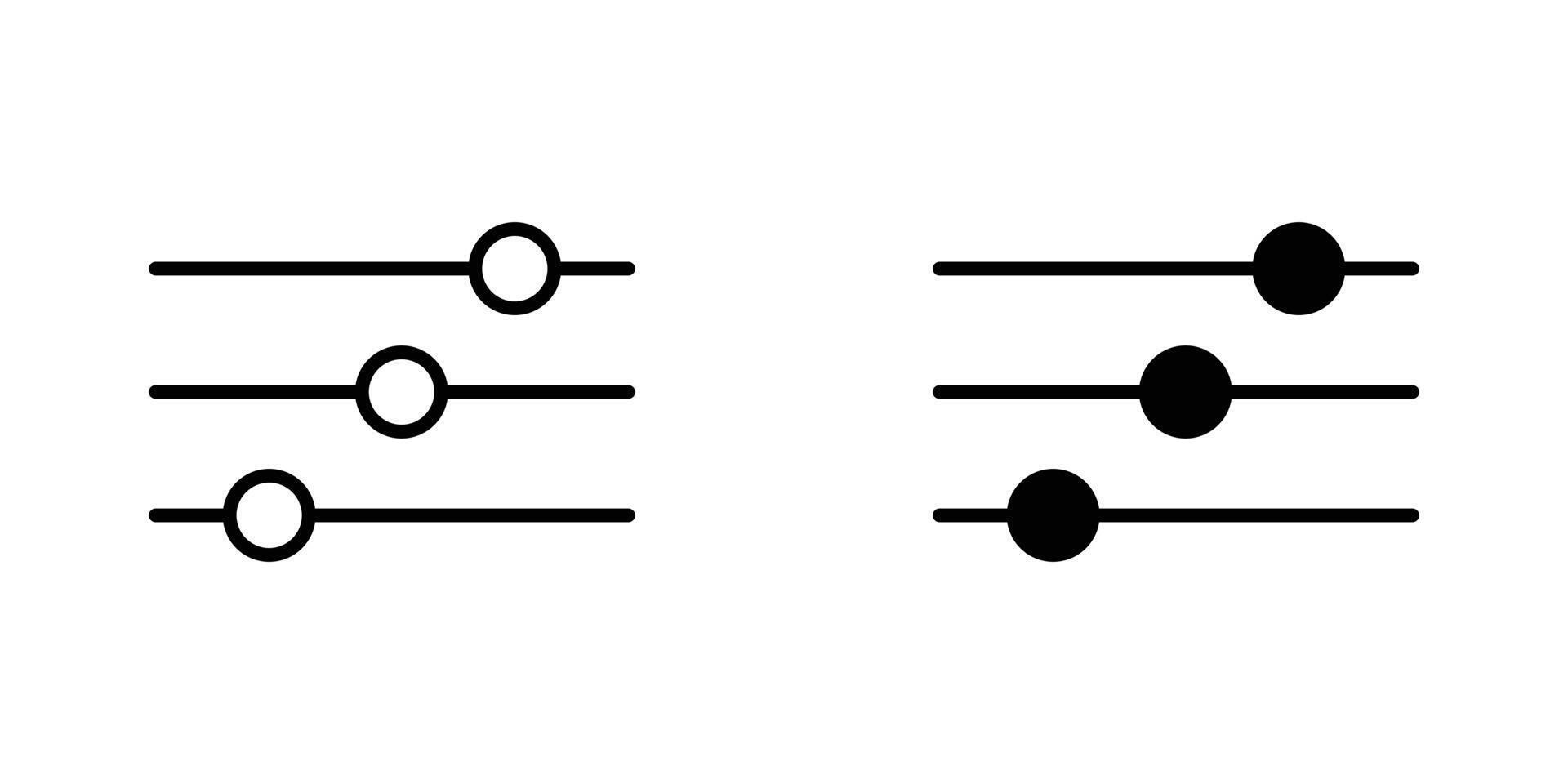 Settings sliders icons. stroke line and black solid icons 69127322 ...