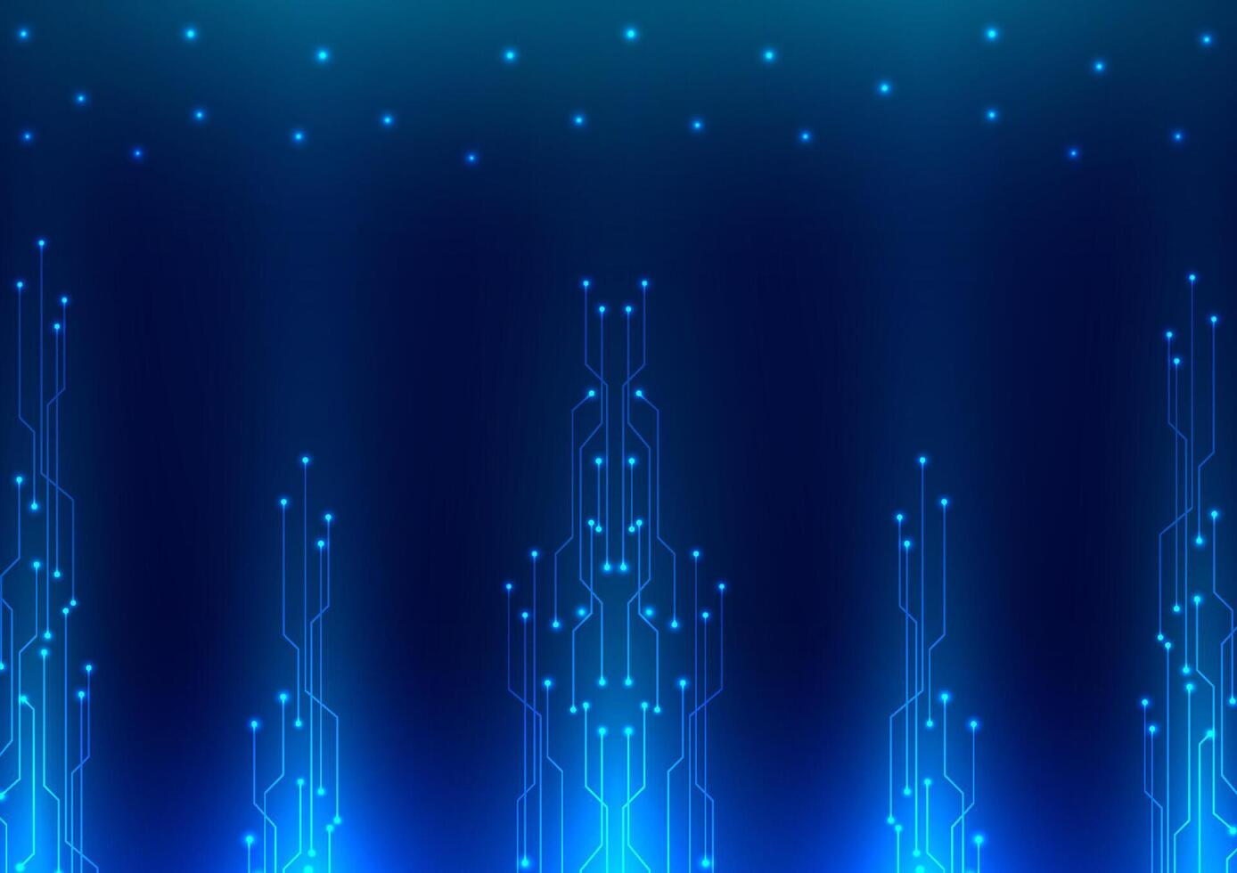 Digital Technology Circuit Background Design For Futuristic Network Data Abstract Connections