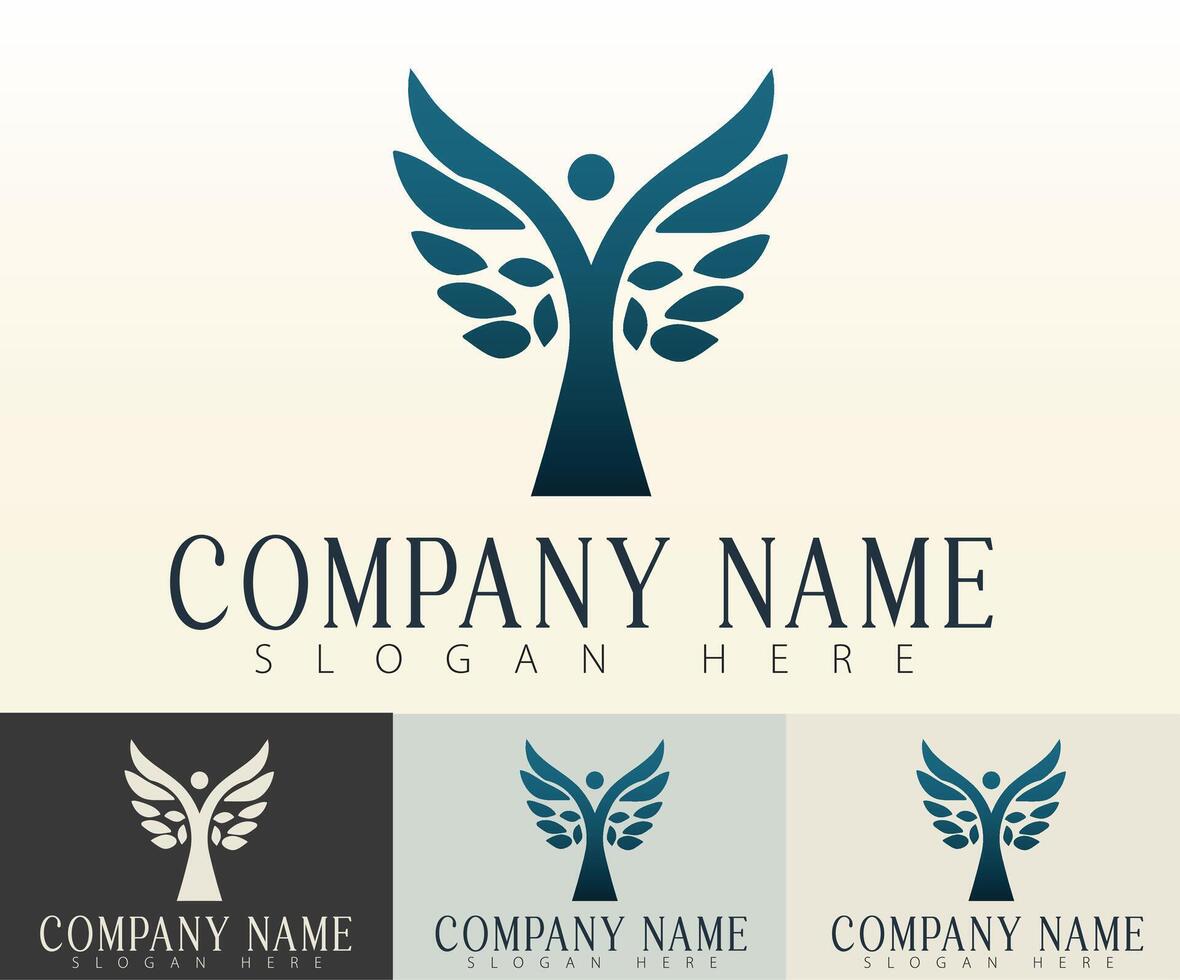 A creative angel logo design concept. 69196435 Vector Art at Vecteezy