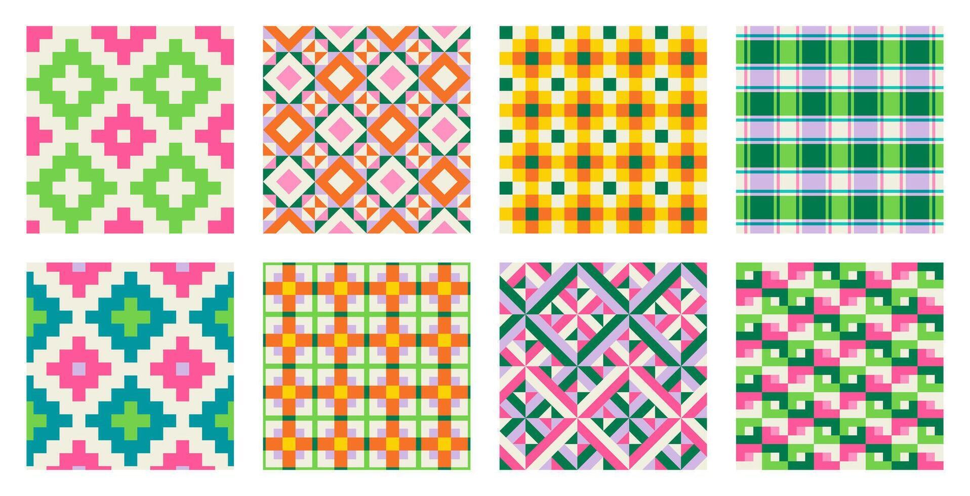 Colorful Geometric Patterns for Creative Projects 69196601 Vector Art ...