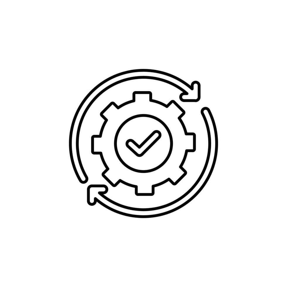 Gear with Check Mark Icon Representing Process Optimization 69267914 Vector Art at Vecteezy