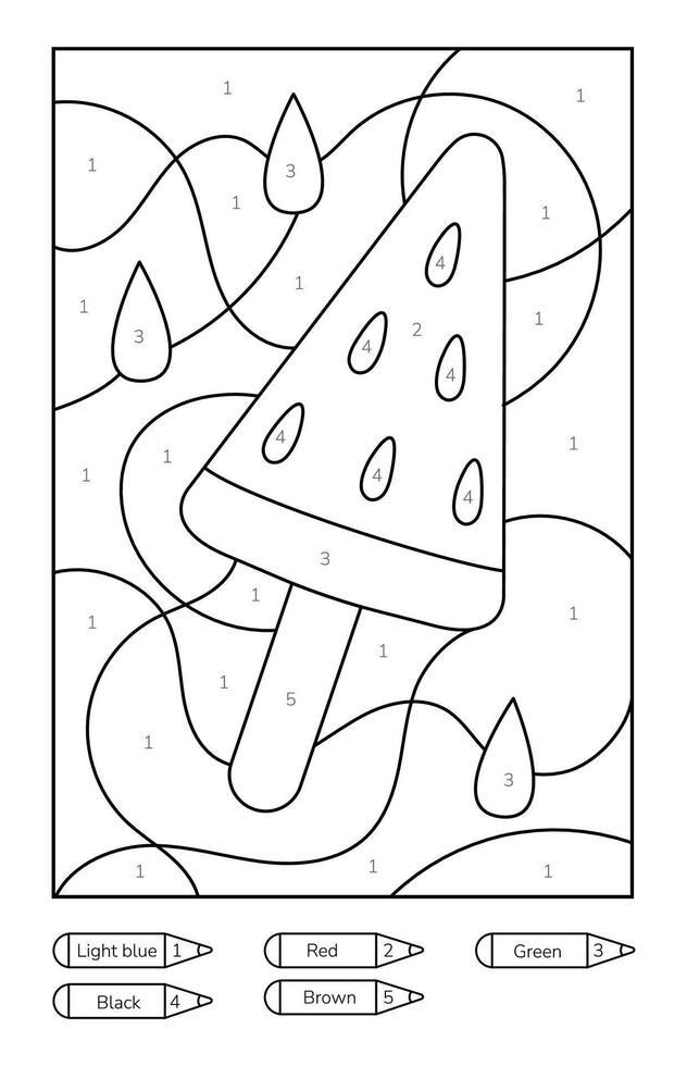 color by number coloring pages simple