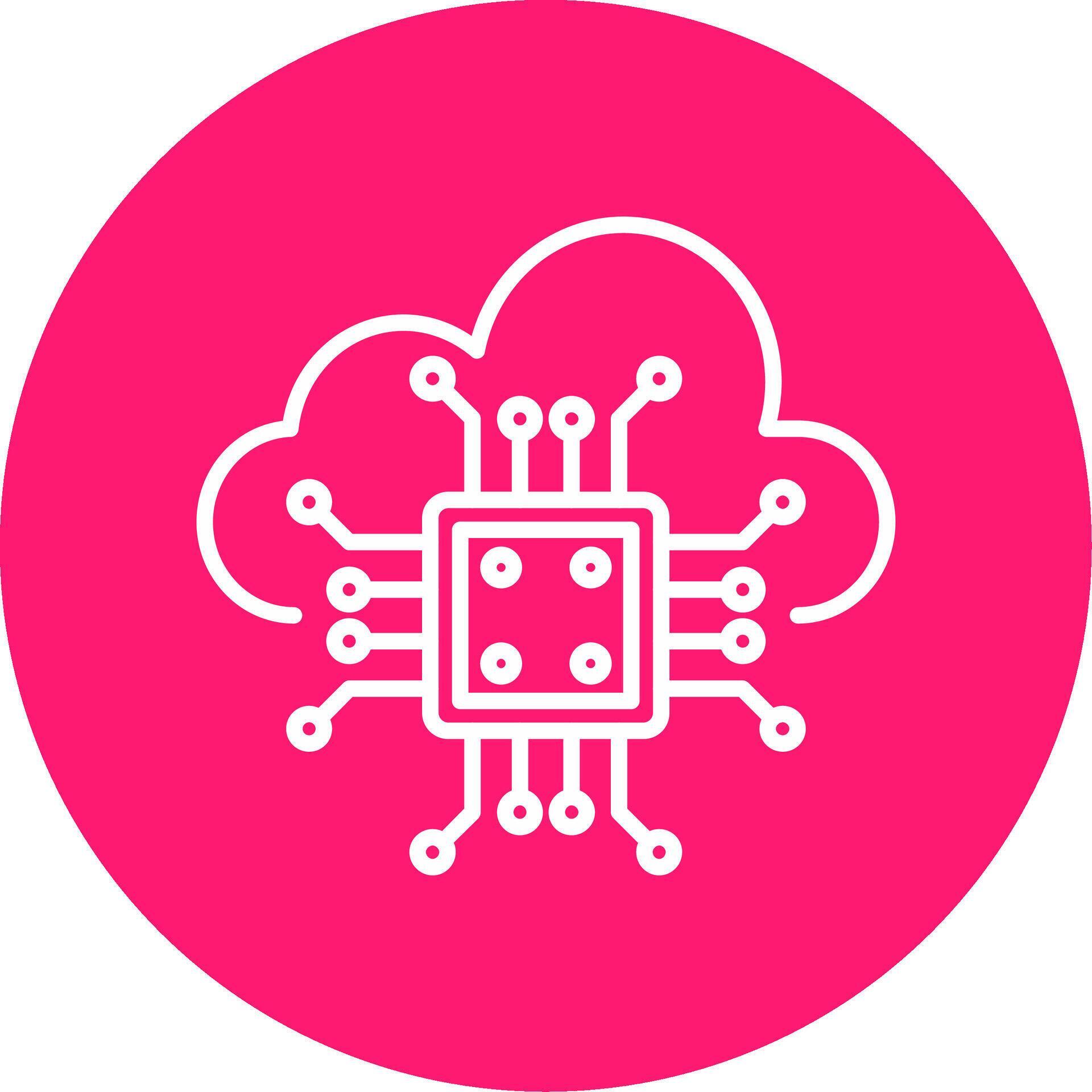 Cloud Computing Network Icon Line Multi Circle 69601431 Vector Art at ...