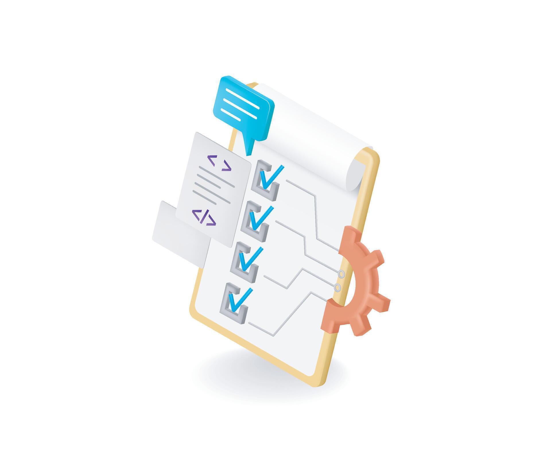 Checklist for Technical Documentation and Coding 69970157 Vector Art at Vecteezy