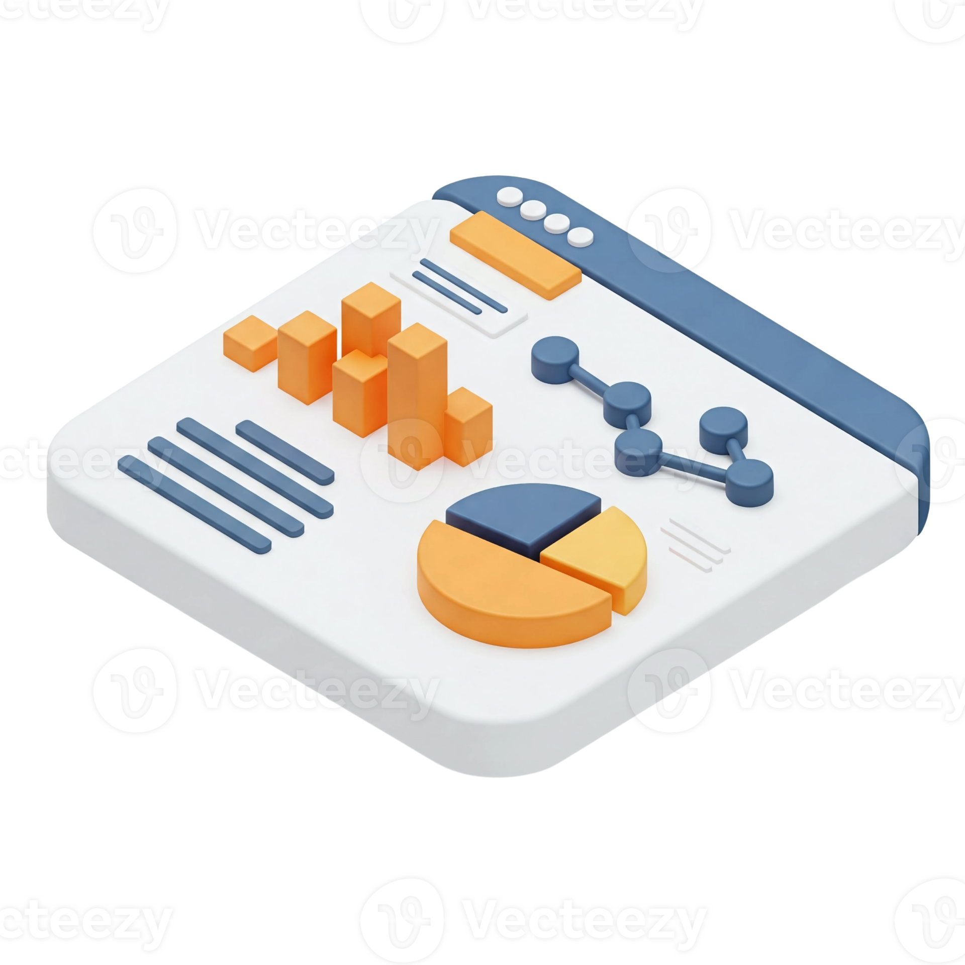 3d Data Analytics Dashboard With Charts And Graphs Illustration 70129982 Png