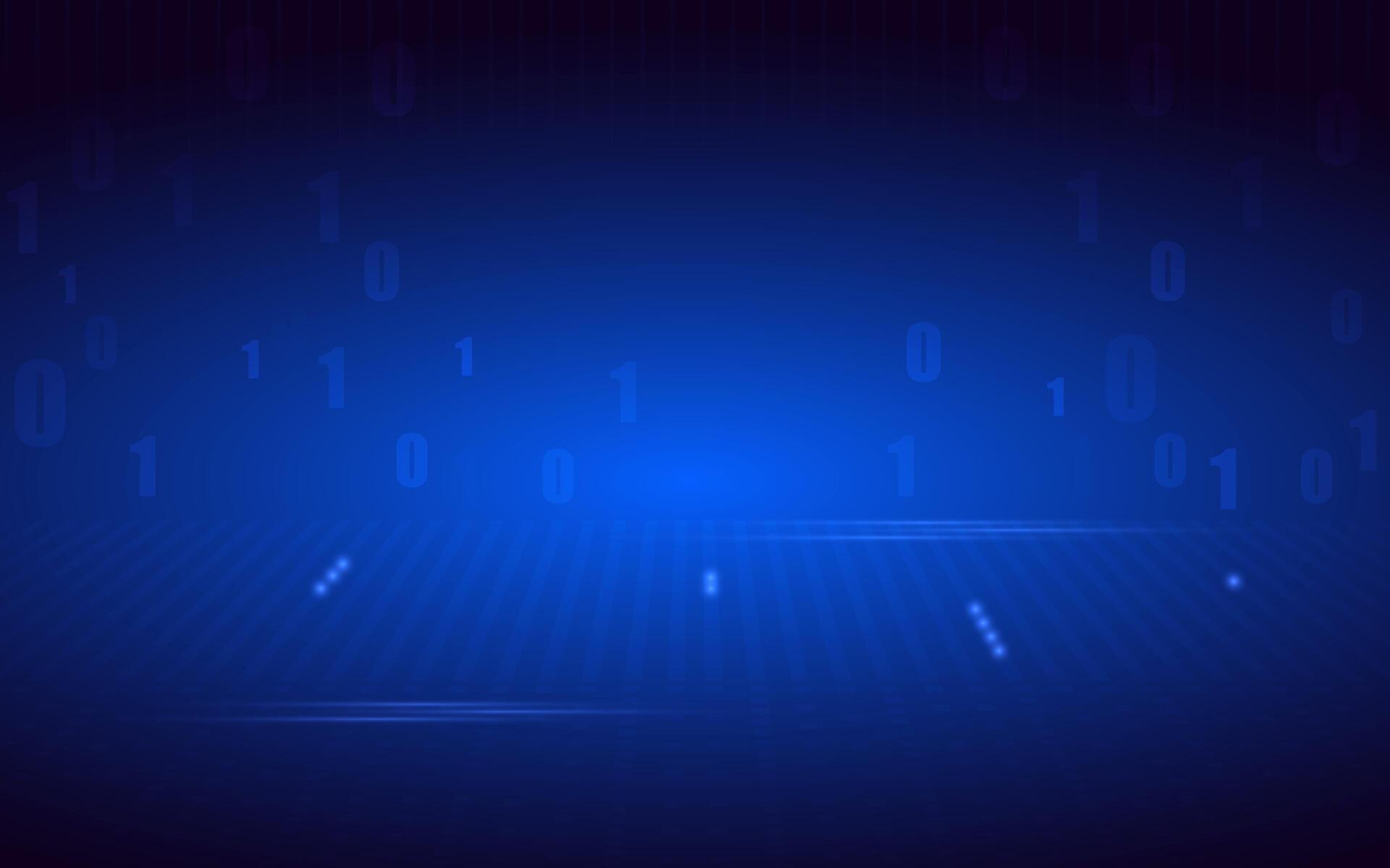 Abstract blue technology background floating binary code data digital grid 70153229 Vector Art ...