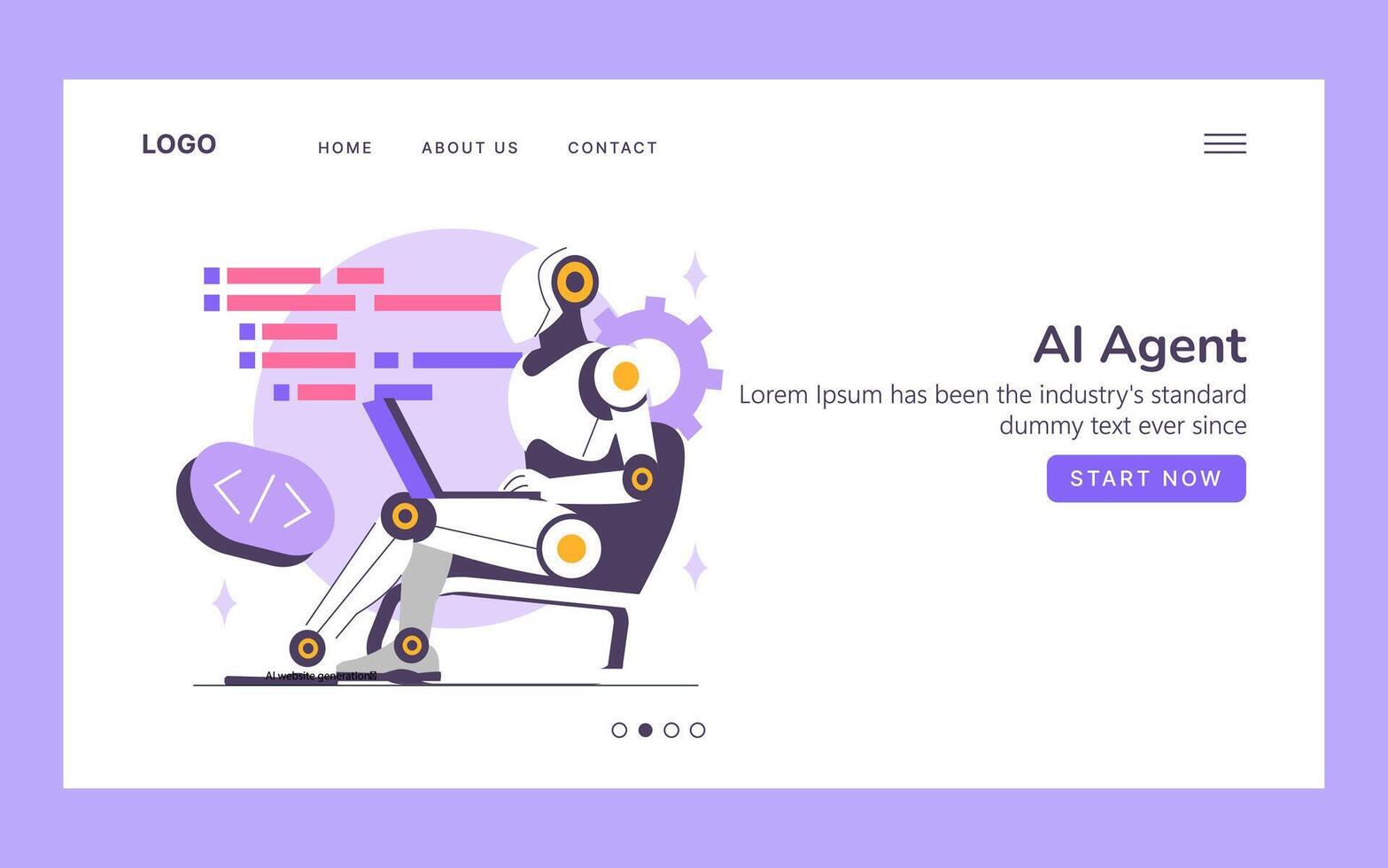 AI Robot Coding on Laptop Illustration 70219990 Vector Art at Vecteezy