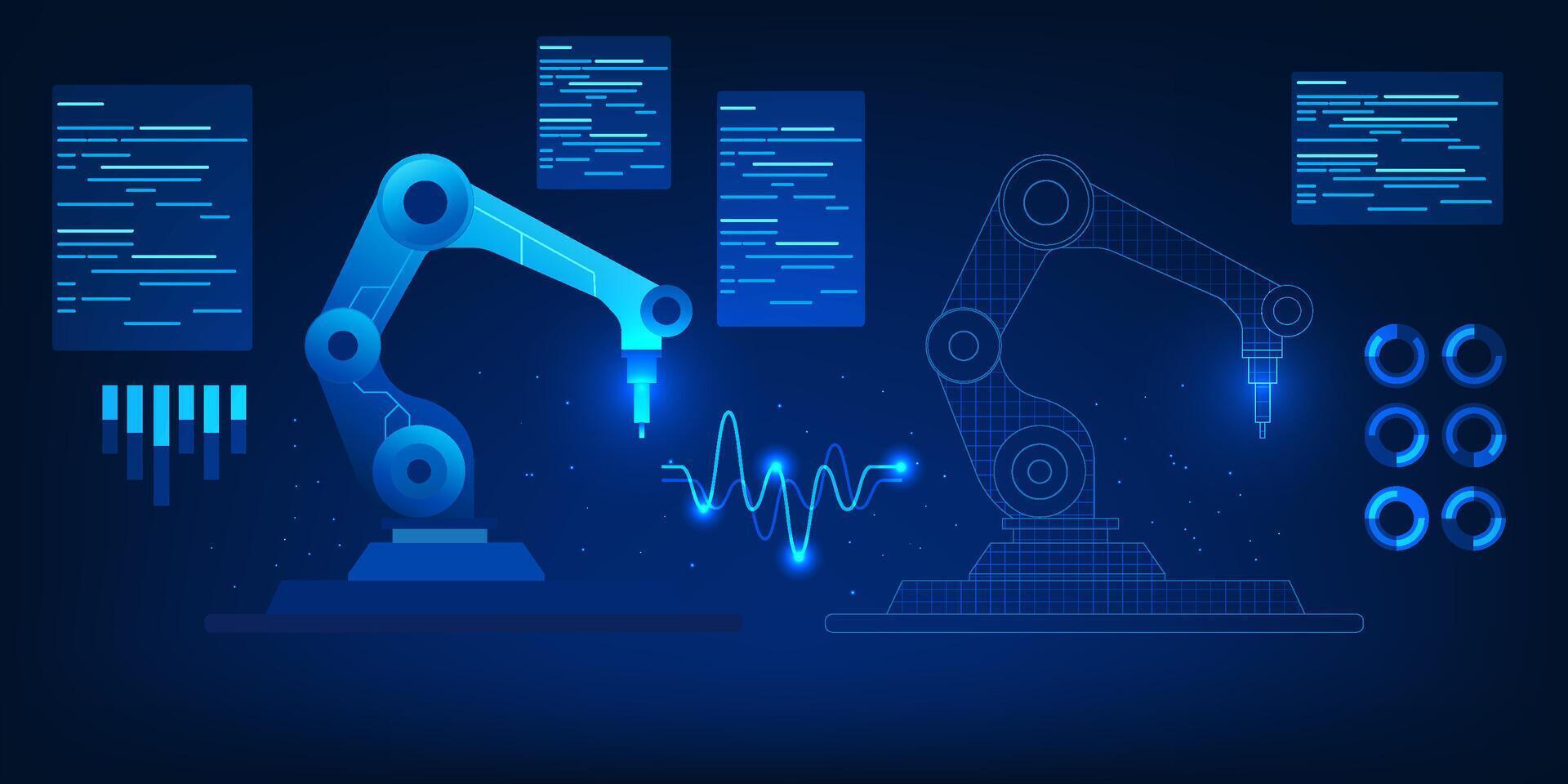 Modern Robotic Arm Technology and Applications 70475691 Vector Art at ...