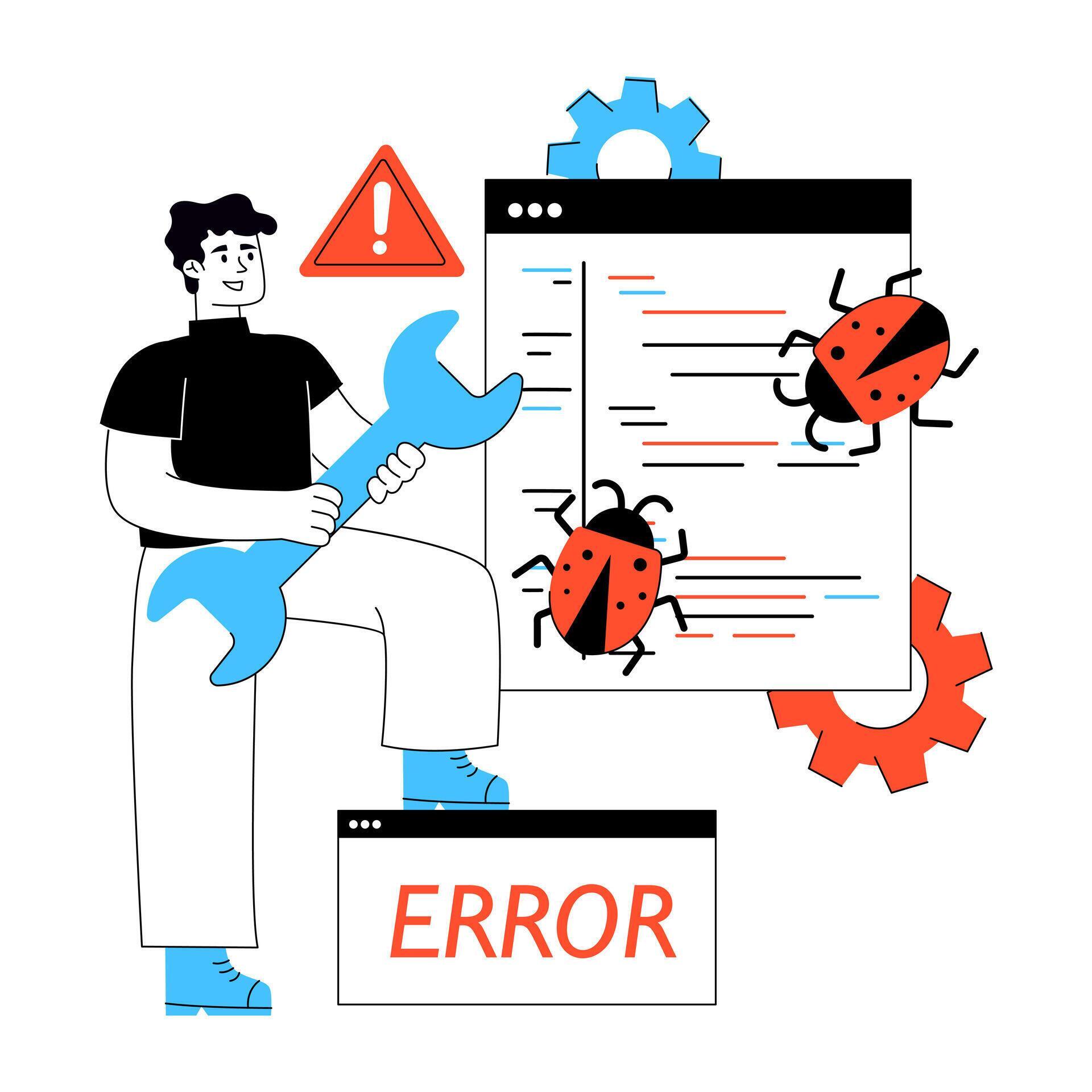 Error Handling and Debugging Illustration 70485794 Vector Art at Vecteezy
