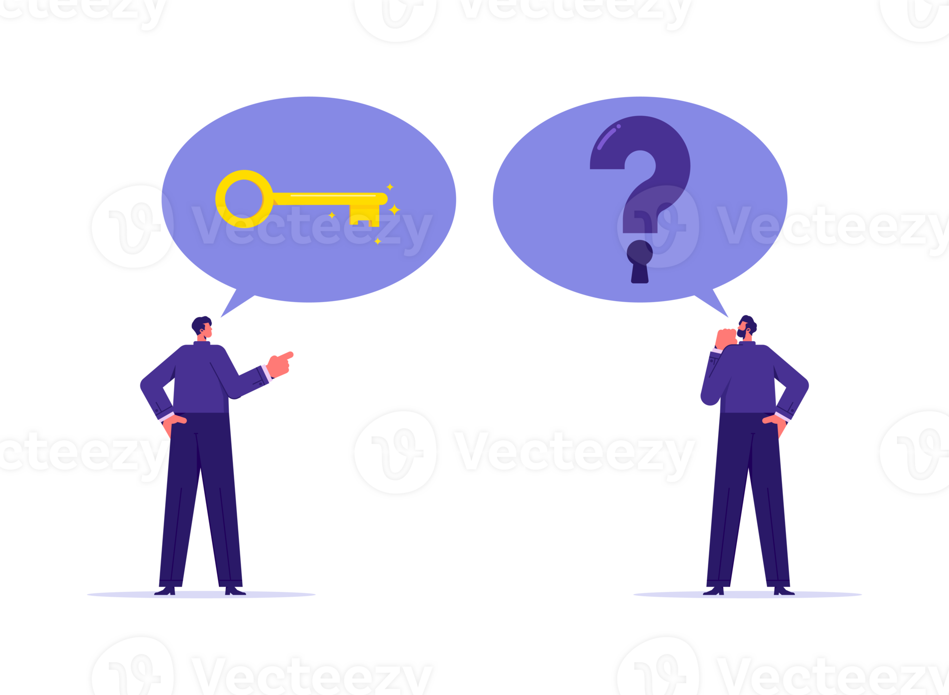 Key to unlock answer for problem and questions concept, solution solve ...