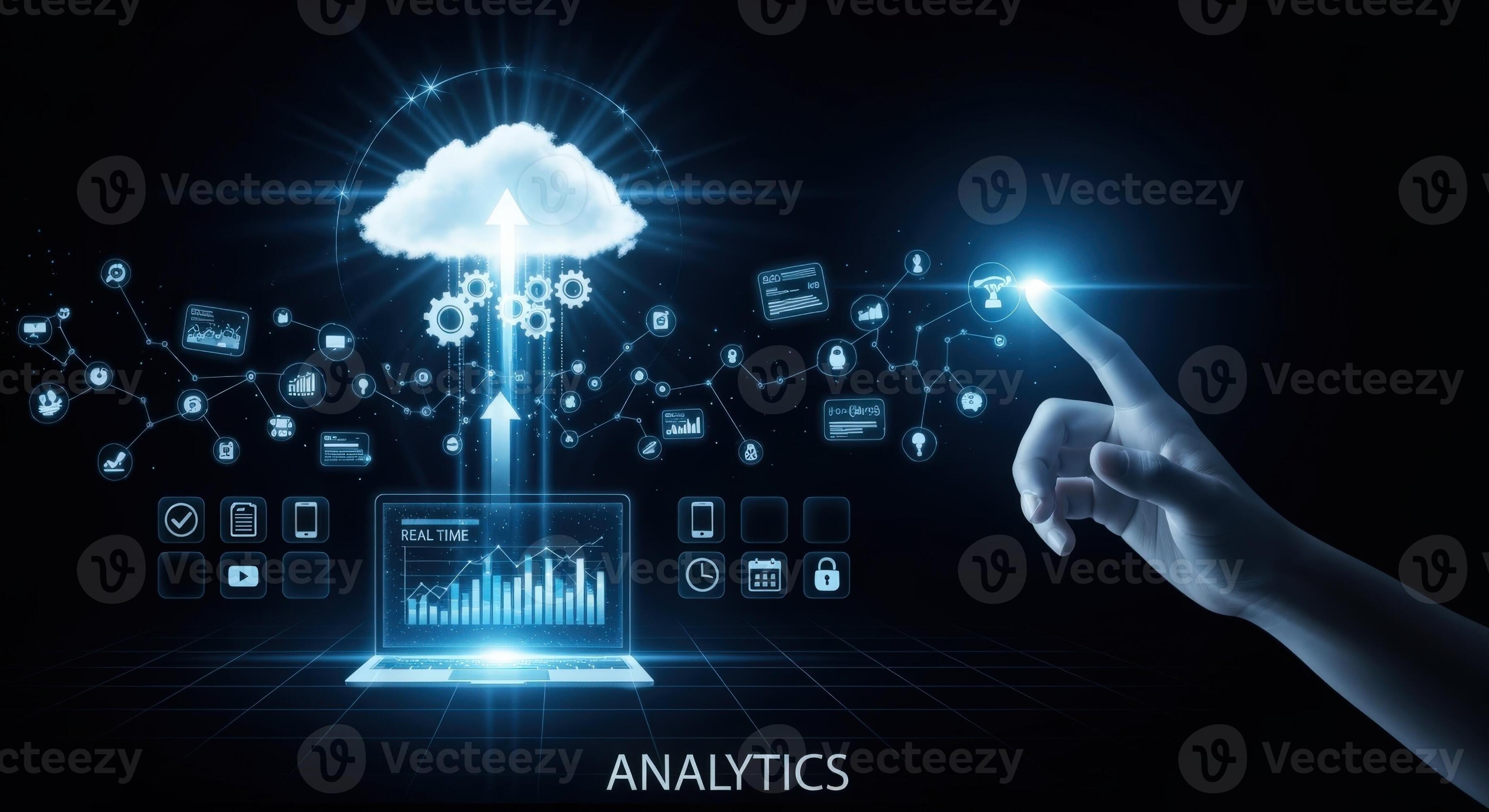 Cloud Computing Analytics Technology with Hand Pointing, Artificial Intelligence, Machine ...