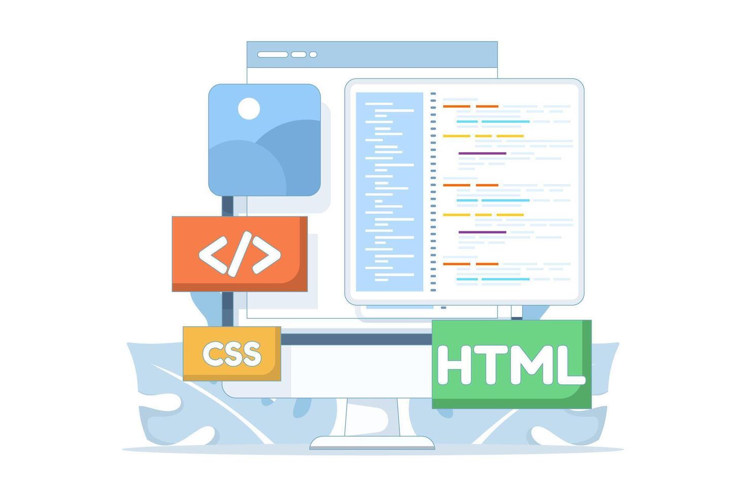 Understanding HTML and CSS Basics for Beginners 70787035 Vector Art at ...