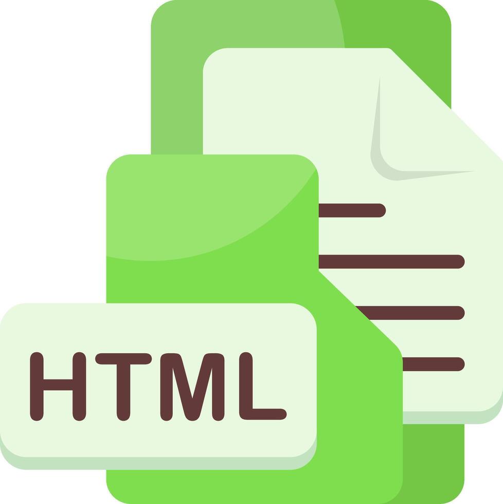 HTML File Format Folder Icon Flat Style Design 70930683 Vector Art at ...