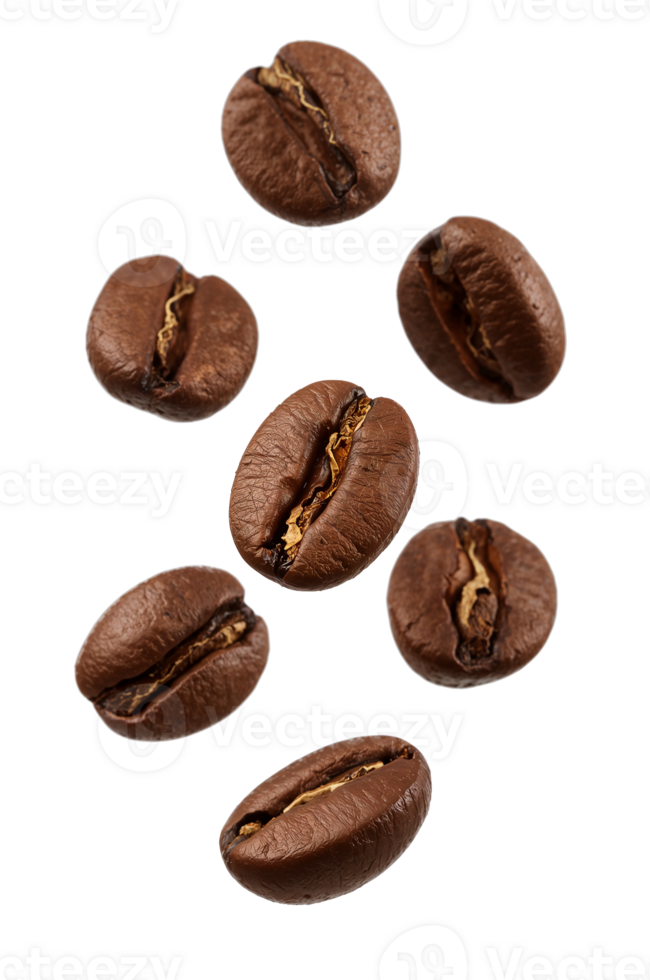 Floating coffee beans with warm brown tones on a seamlessly plain ... Floating coffee beans with warm brown tones on a seamlessly plain ...